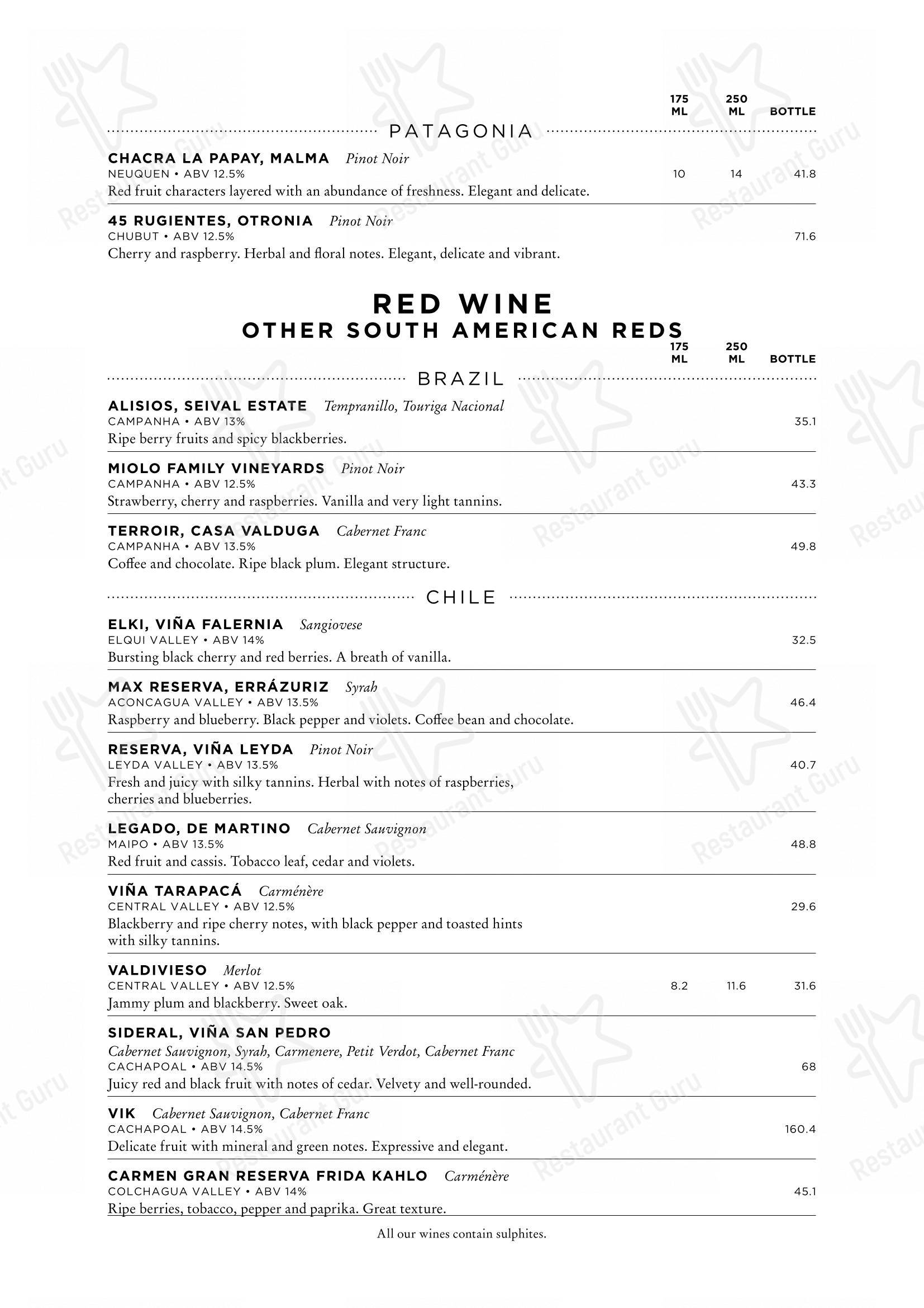 Menu at Fazenda Rodizio Bar & Grill Manchester, Manchester