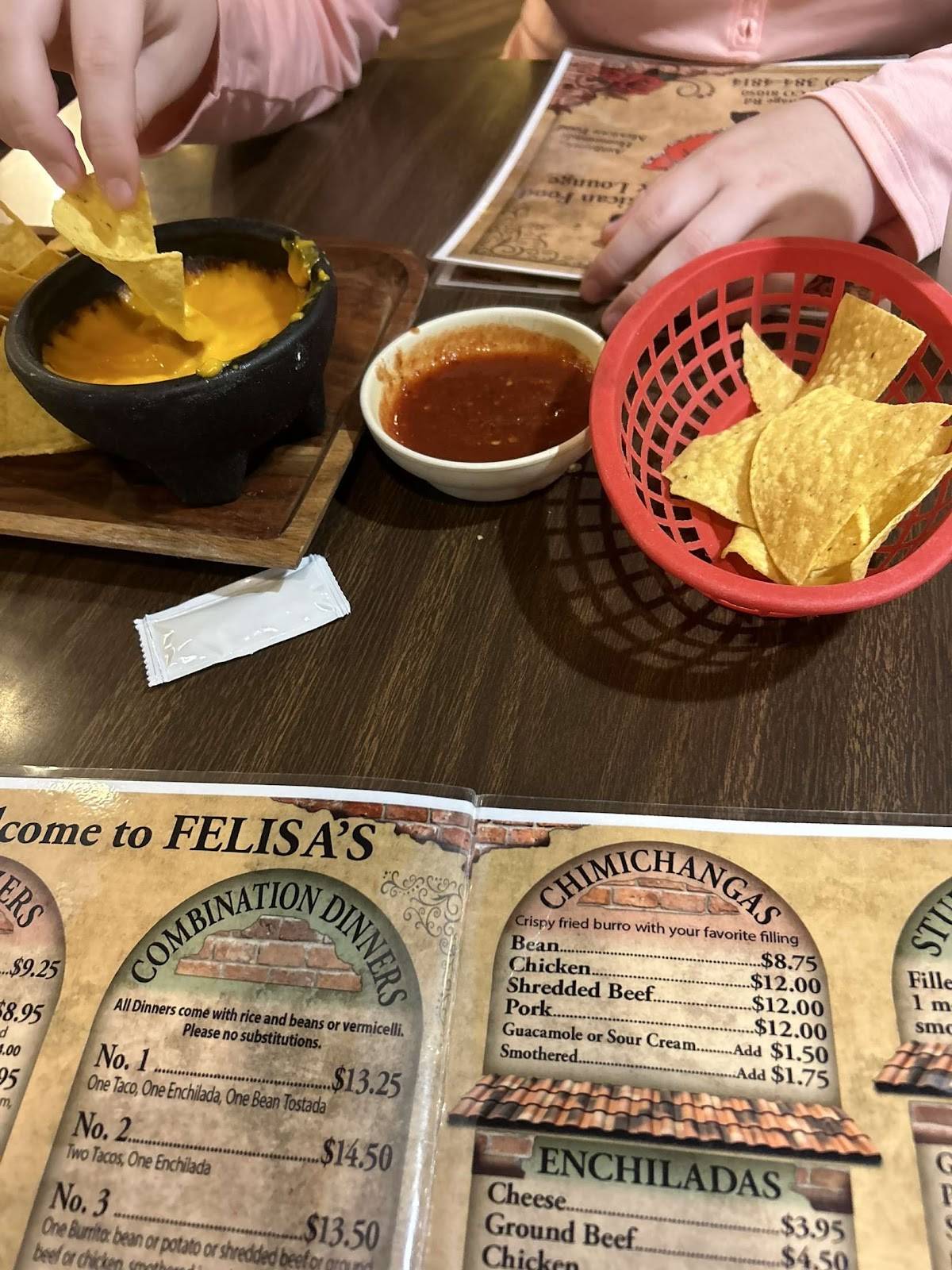 Menu at Felisa's Mexican Food & Lounge pub & bar, La Junta