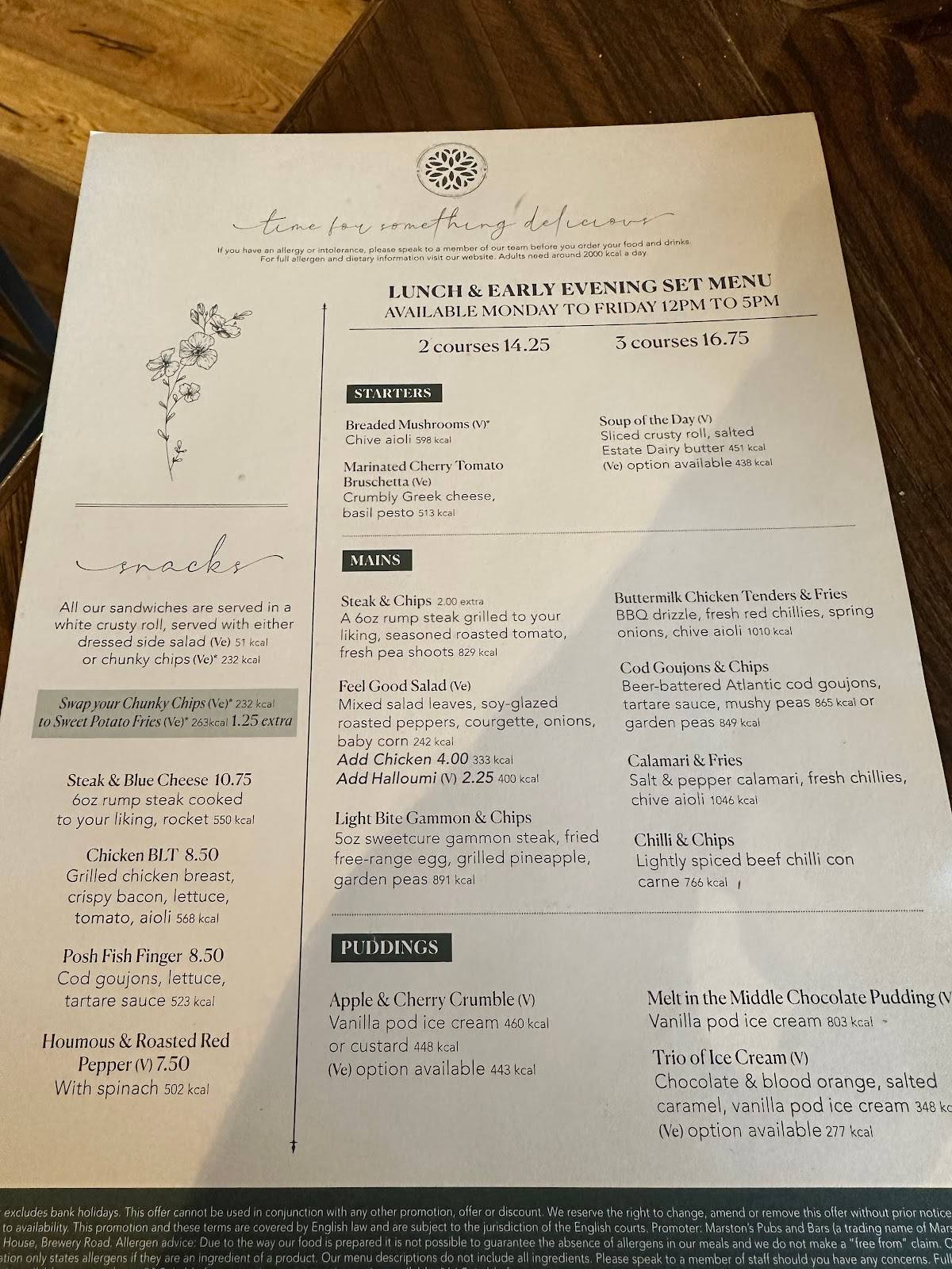 Menu at Fields at Aylesford pub & bar, Maidstone, St Laurence Ave