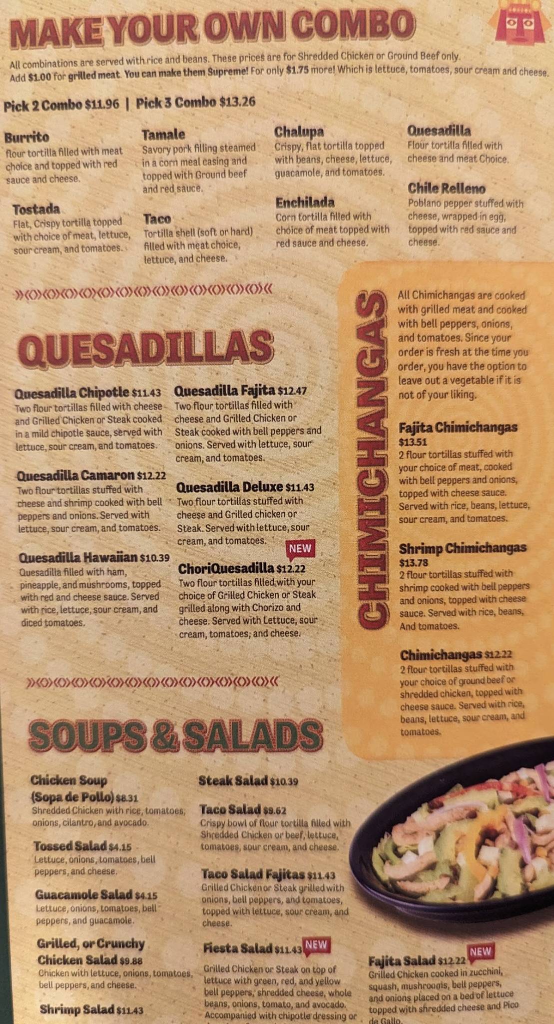 Menu at Fiesta Brava restaurant, Fergus Falls