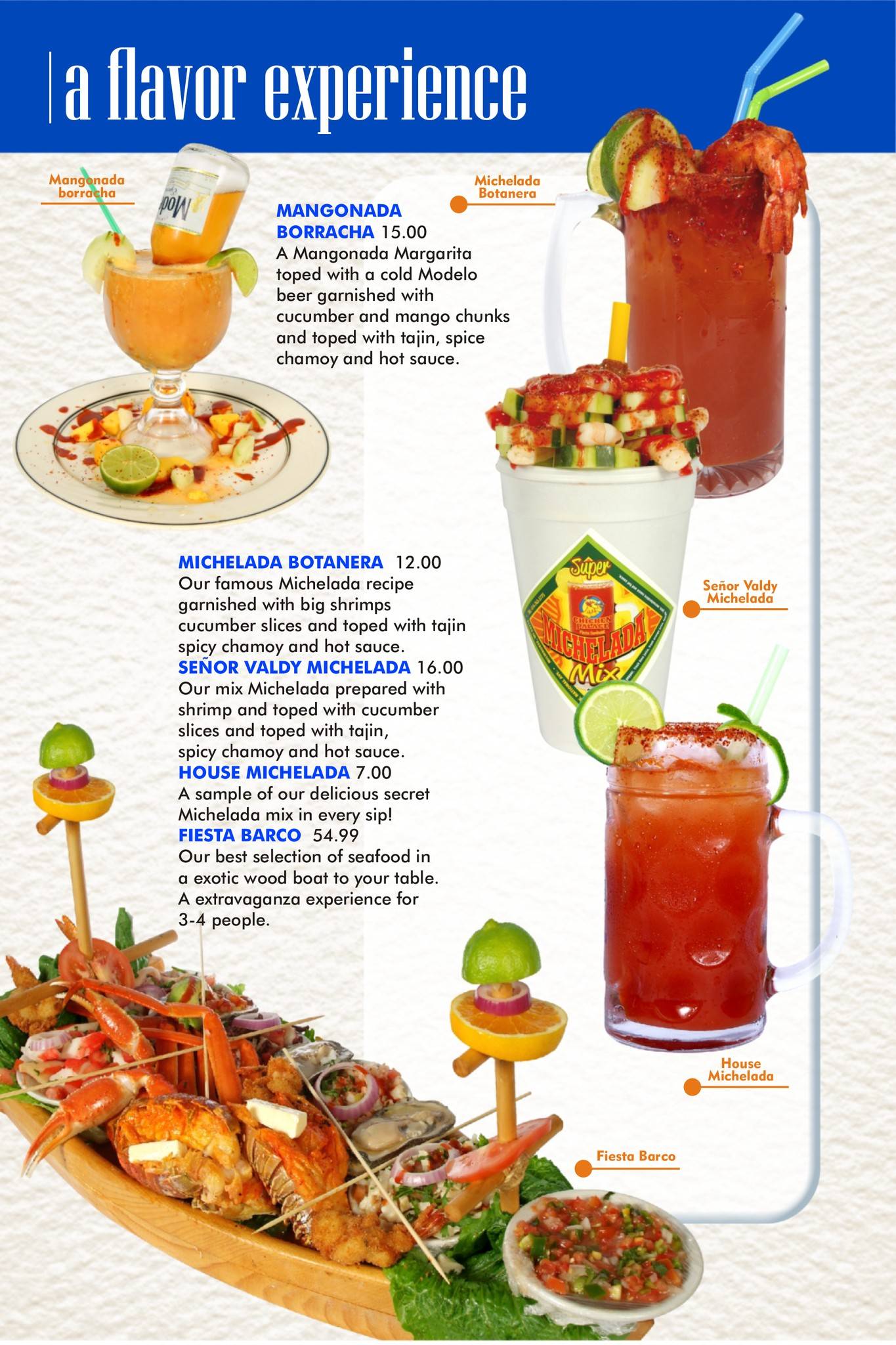 Menu at Fiesta Cafe, Milwaukee