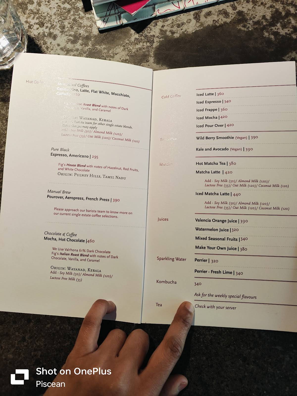 Menu at Fig at Malcha, New Delhi, 3/48