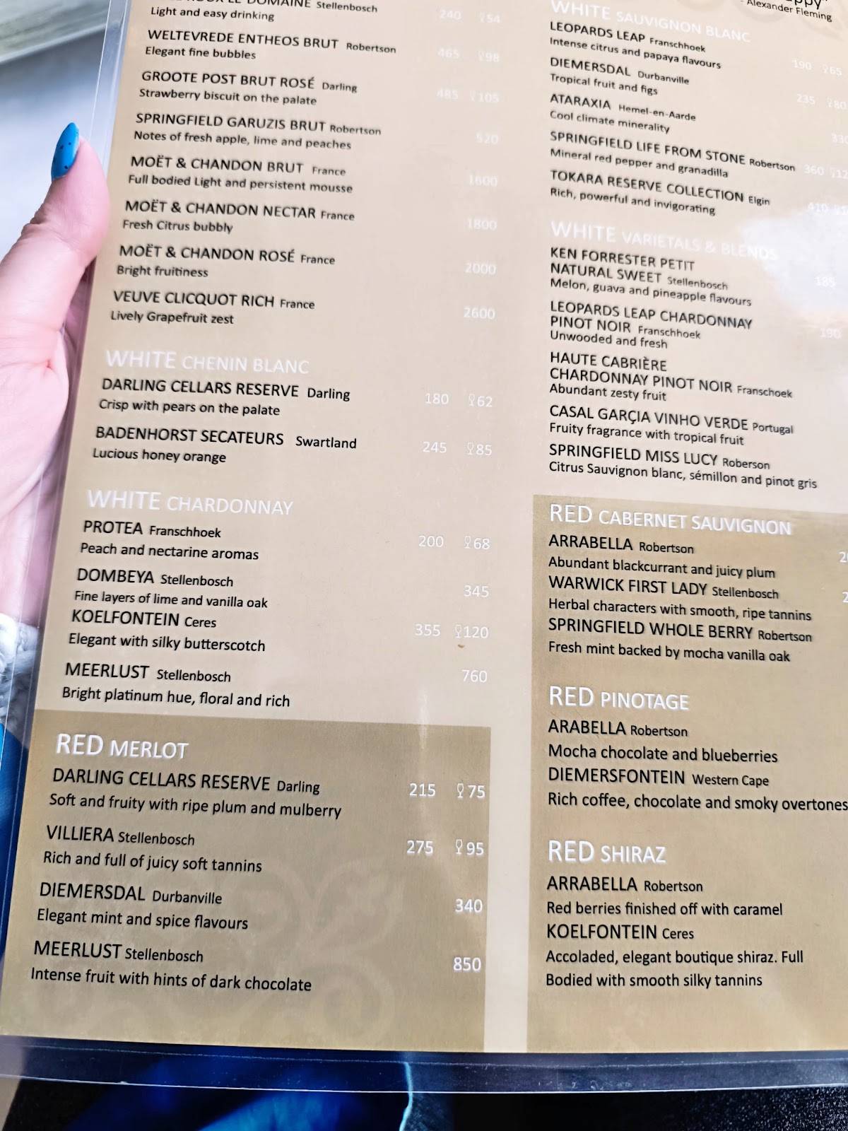 Menu at Fishmonger Centurion restaurant, Centurion