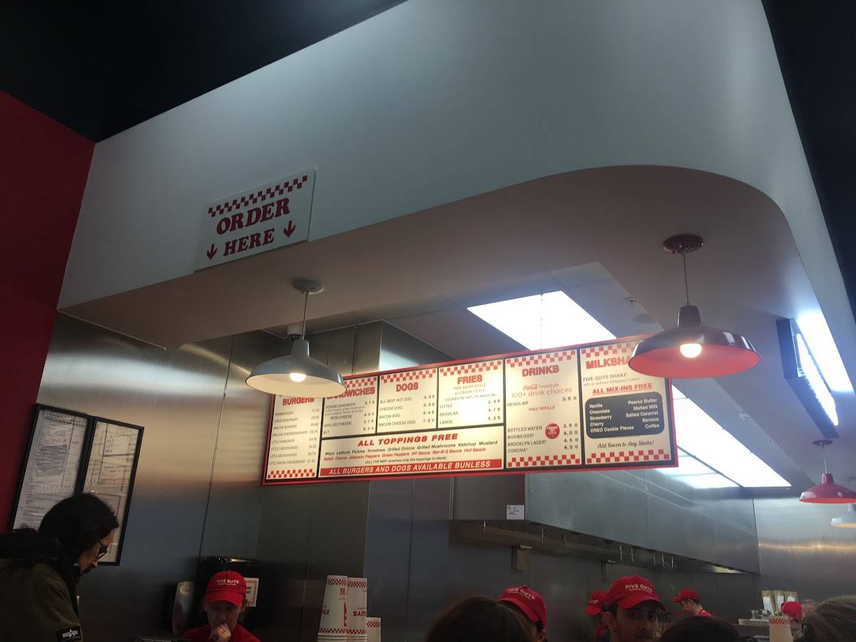 Menu at Five Guys Westfield London fast food, London, Unit 1069/1070 ...