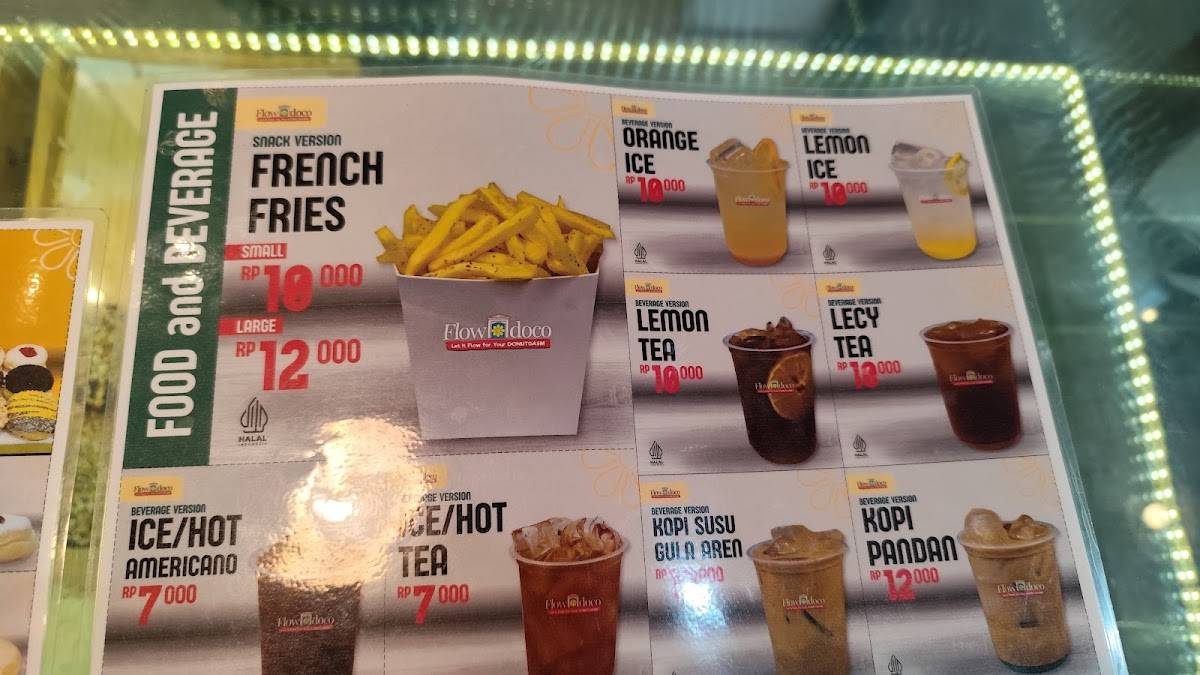 Menu at Flow Donuts.co, Surakarta