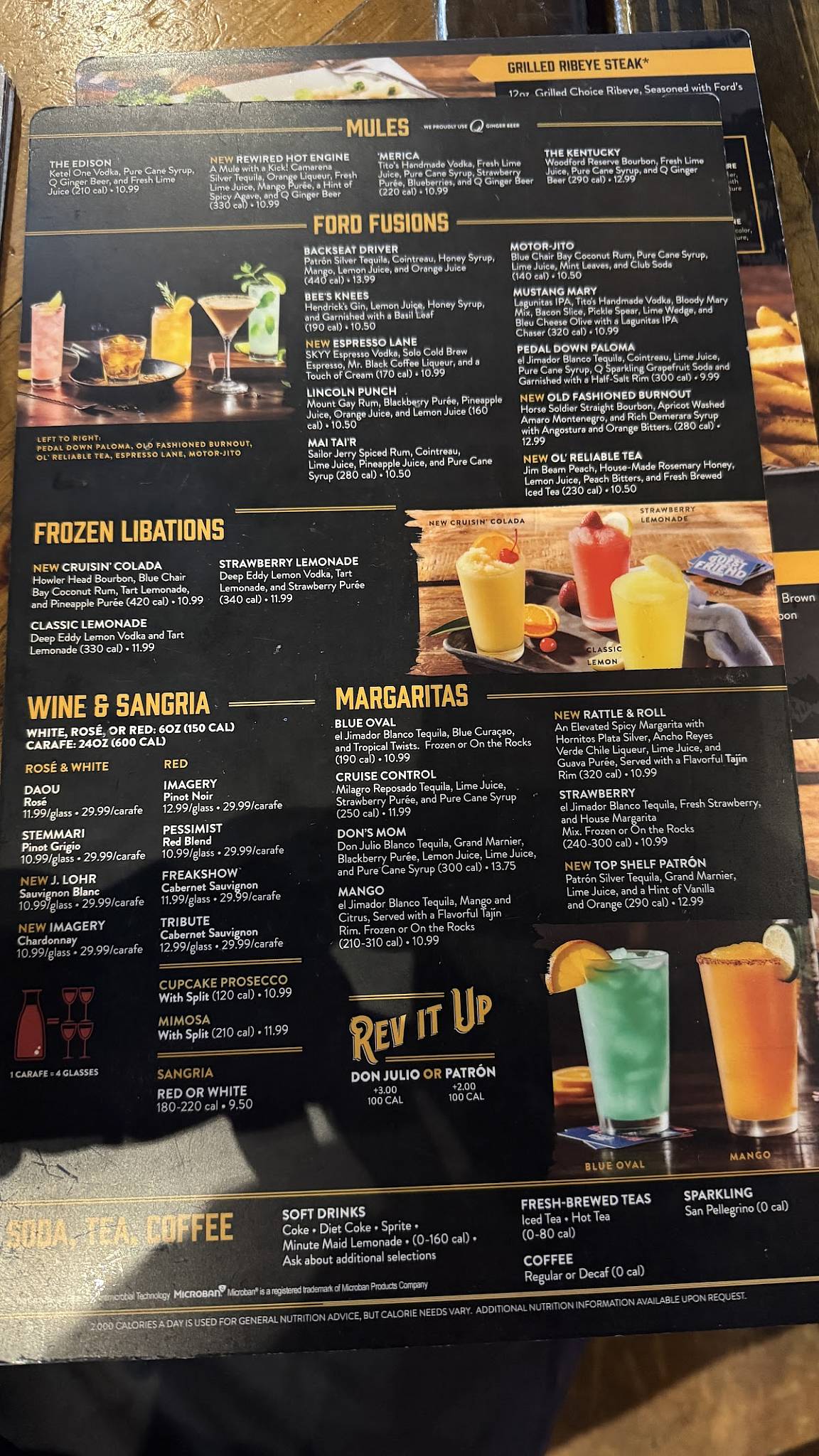 Menu at Ford's Garage Dearborn pub & bar, Dearborn