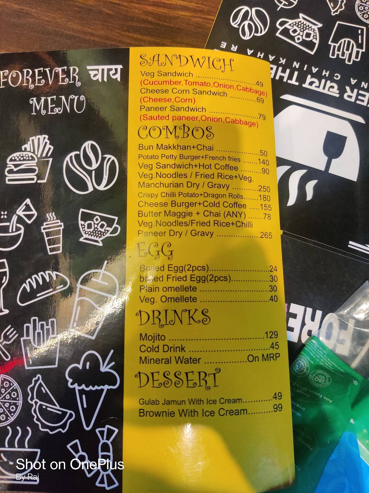 Menu at Forever Chai The Cafe, Lucknow