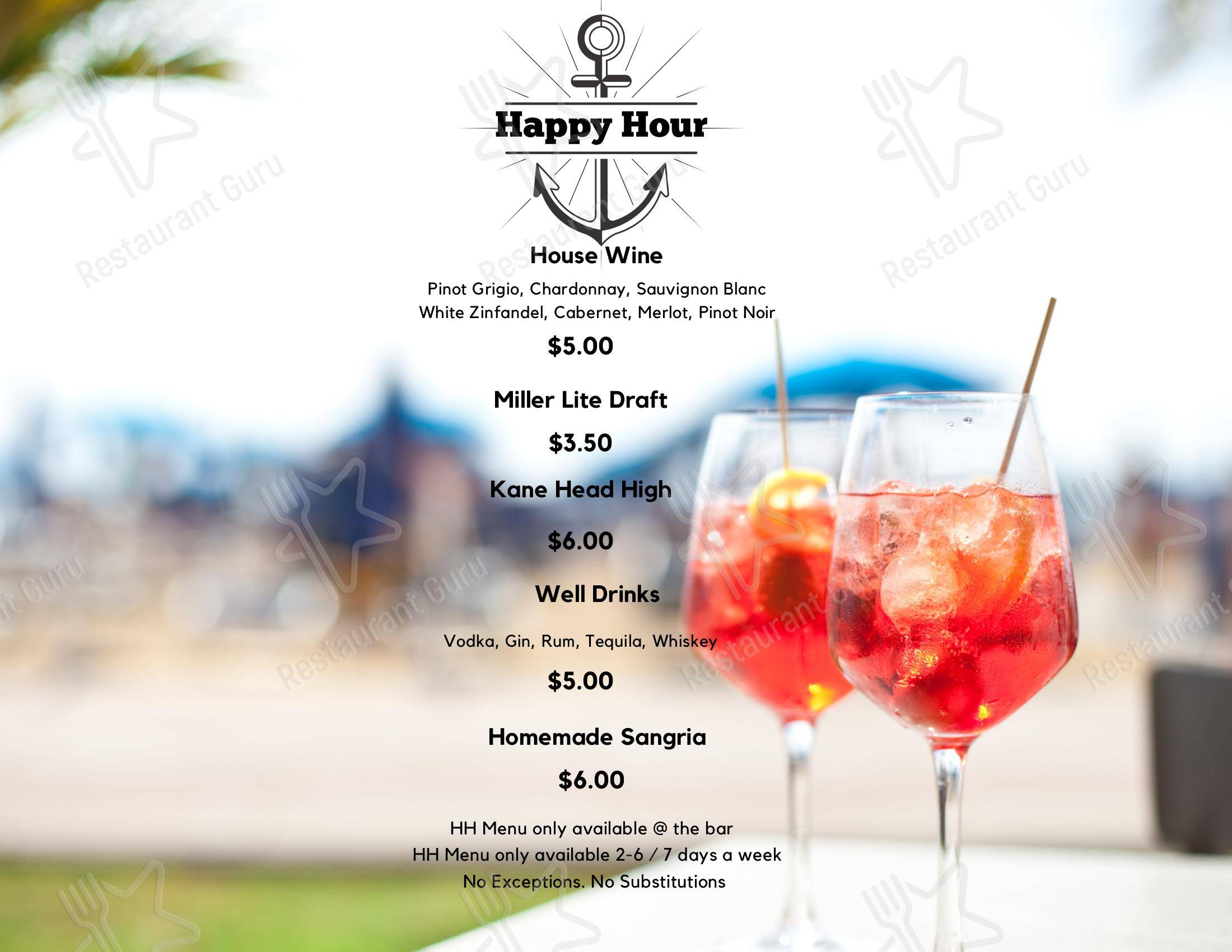 Menu at Four Winds Restaurant, Manasquan