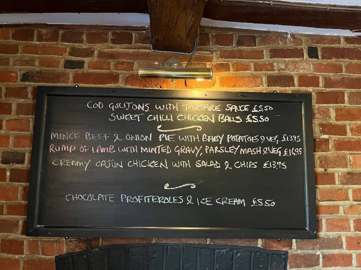 Menu at Fox and Hounds Groton pub & bar, Boxford