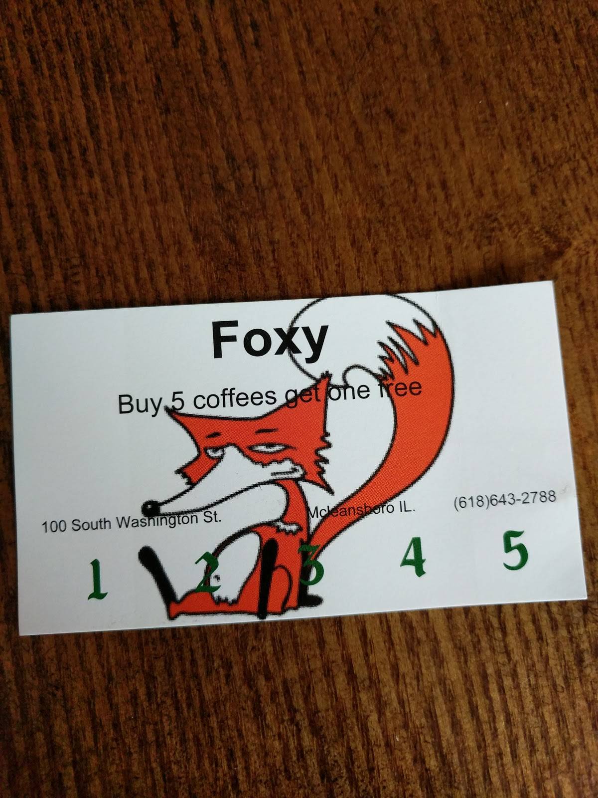 Menu at Foxy restaurant, McLeansboro