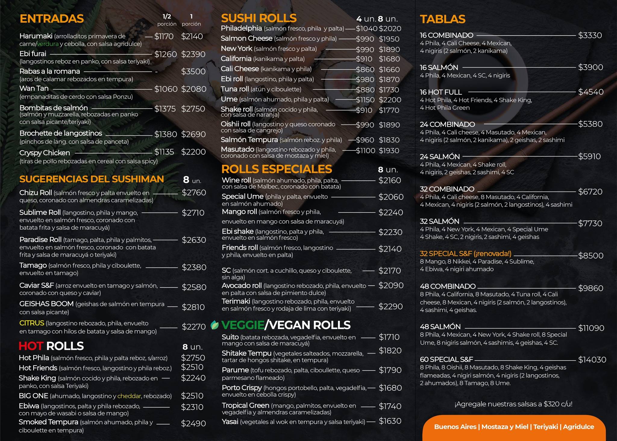 Carta del restaurante Sushi & Friends, La Reja, B1738BGB