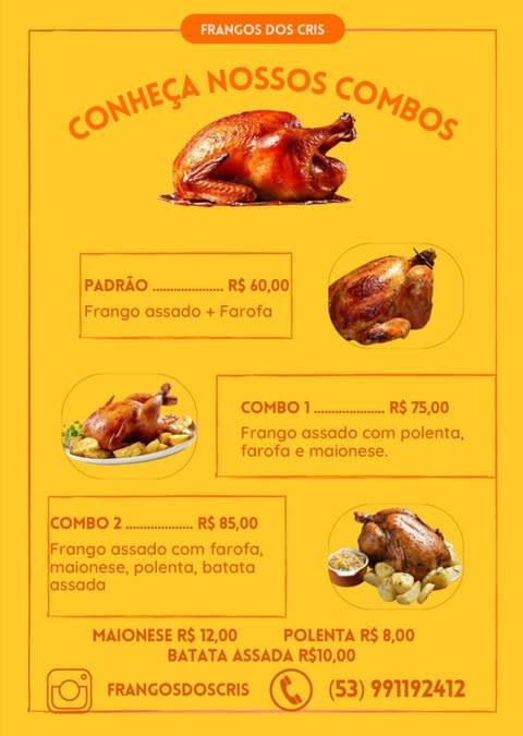 Menu em Frango assado Frangos dos Cris restaurante, Florianópolis