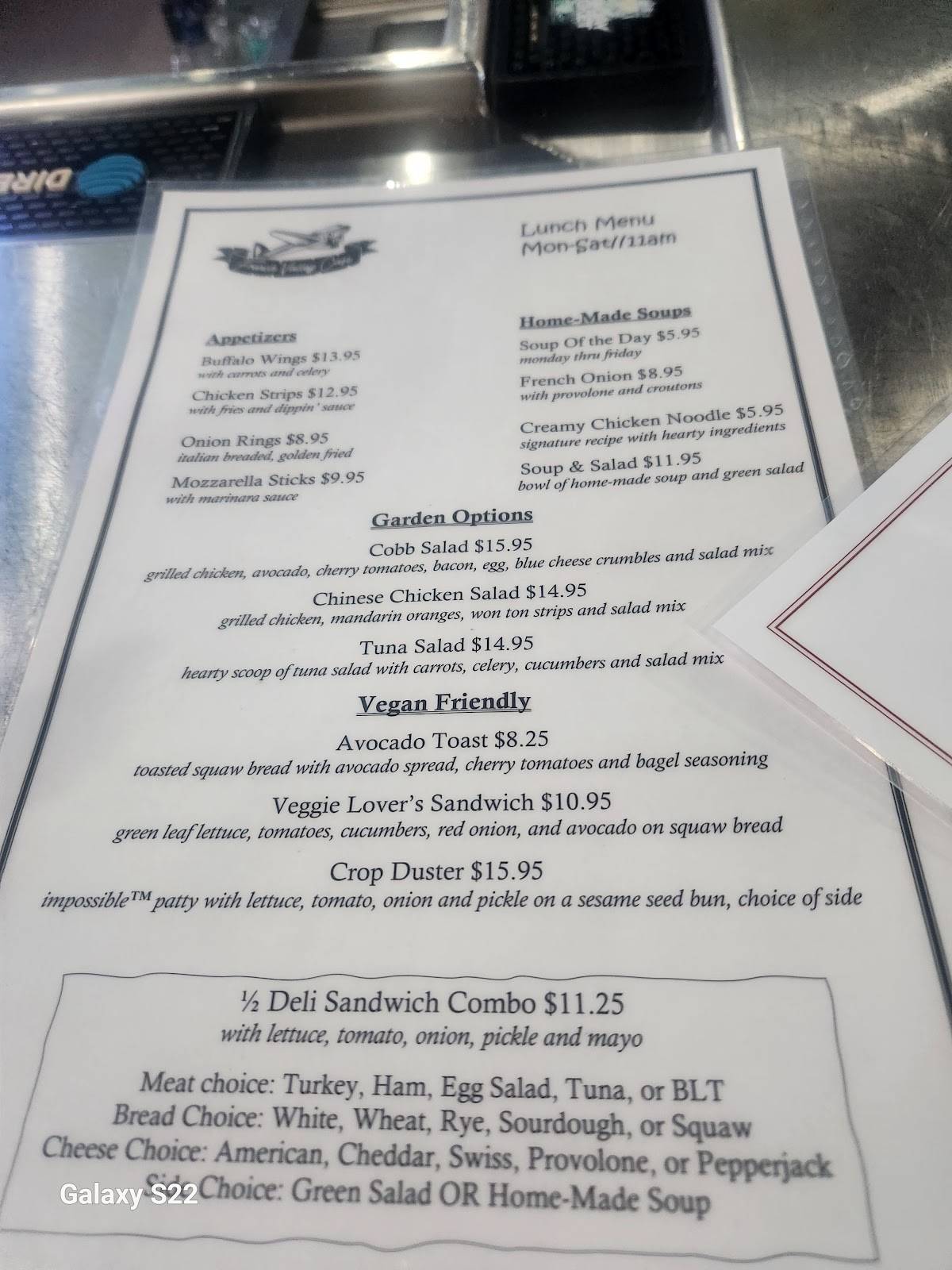 Menu at French Valley Cafe, Murrieta, 37600 Sky Canyon Dr