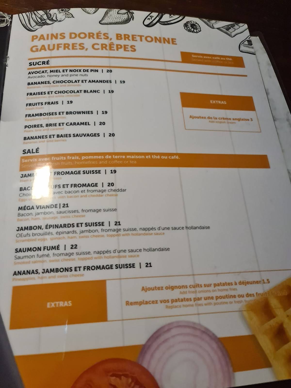 Menu au Frerot cuisine and bar, Gatineau