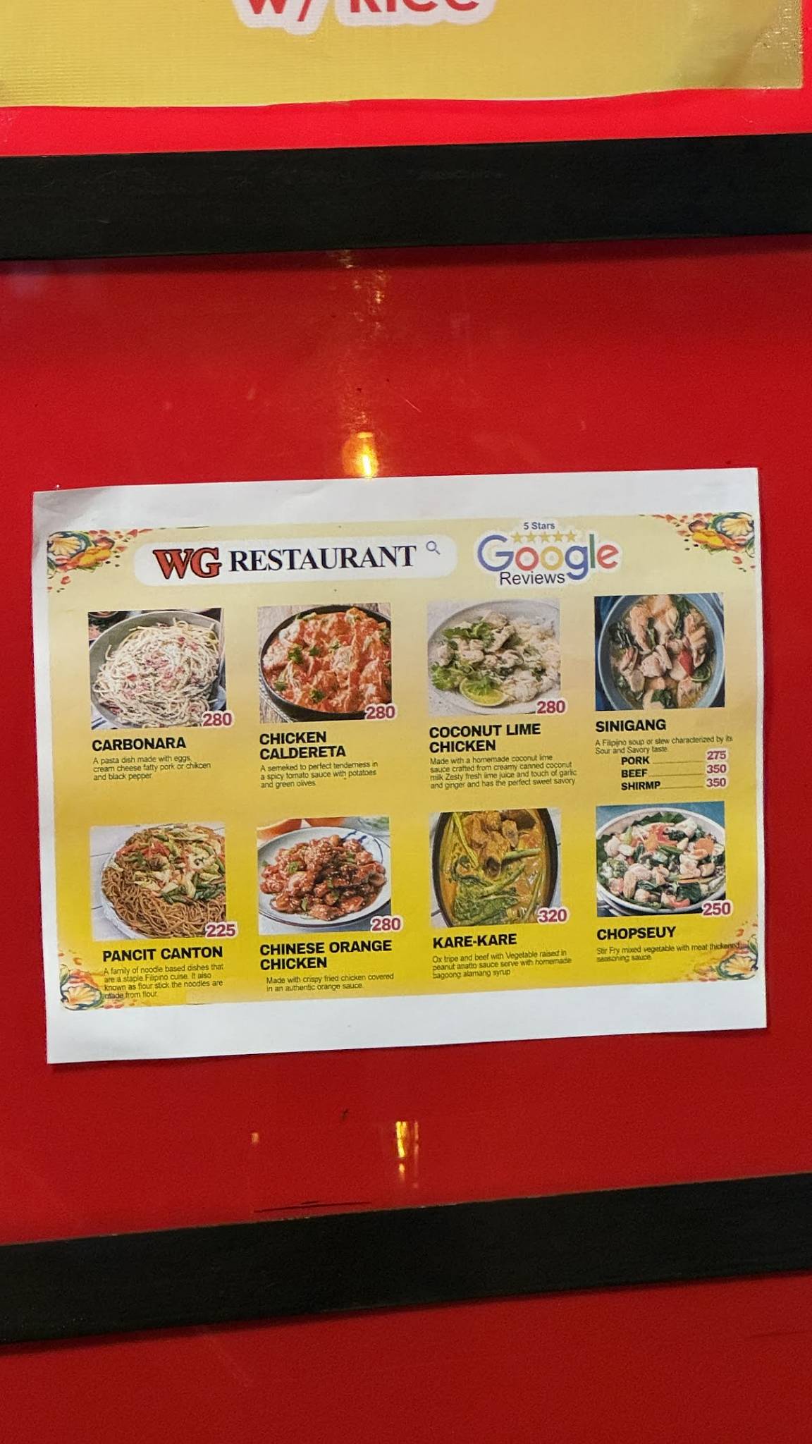Menu at Friends and Neighbors Restaurant, Makati