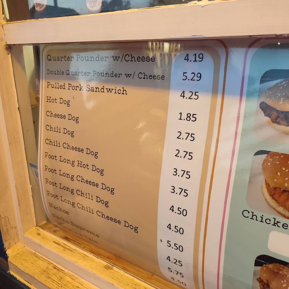 Menu at Frosty Harbor restaurant, Ashtabula
