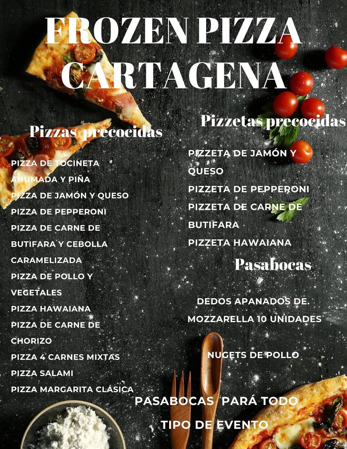 Menu at Frozen pizzas cartagena Pizzas precocidas pasabocas menú ...