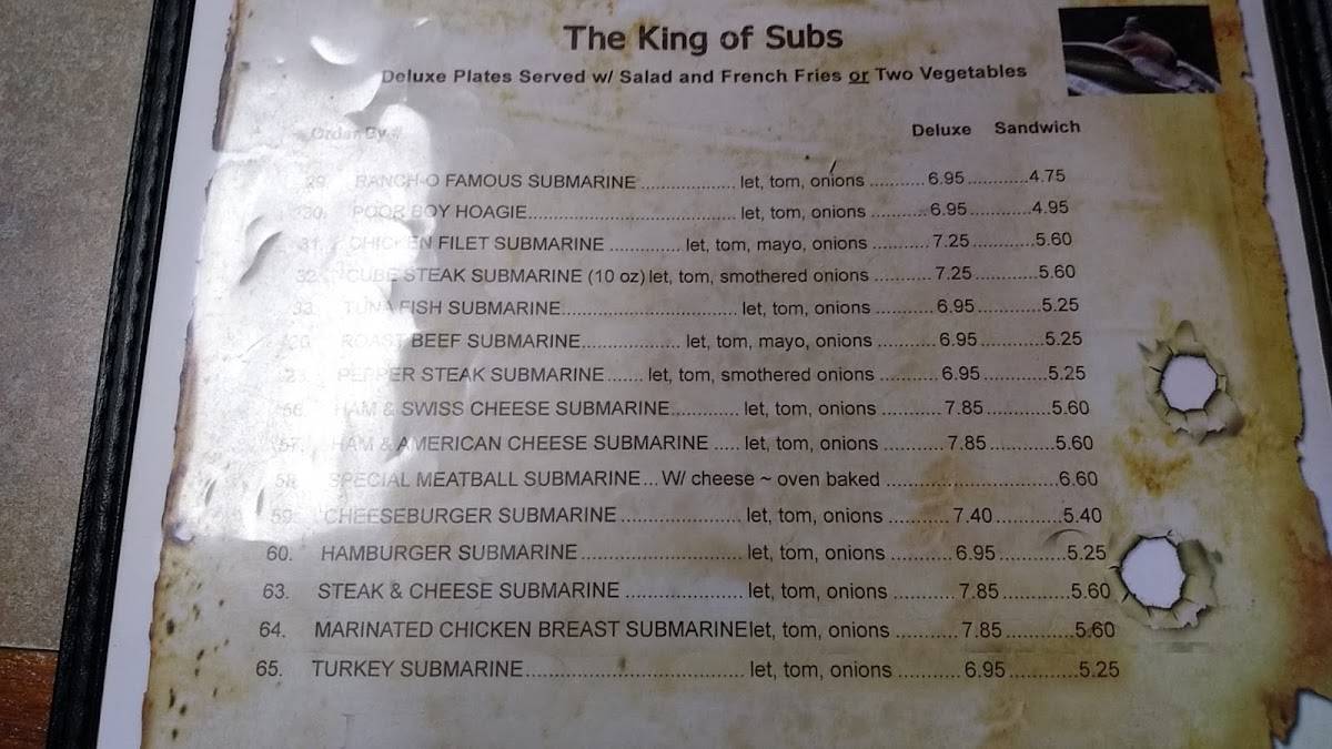 Menu at G & N Rancho restaurant, Archdale