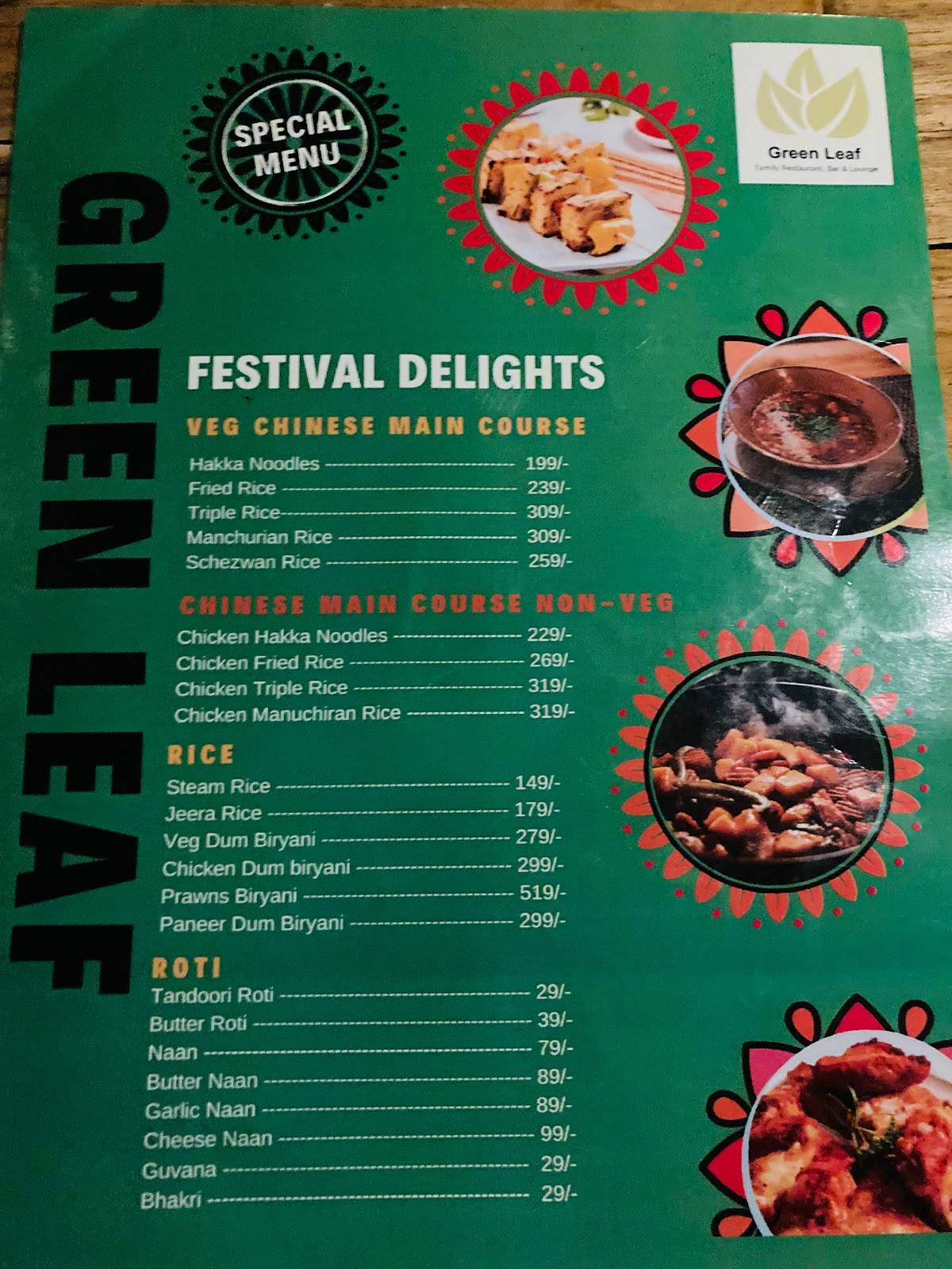 Menu at GREEN LEAF FAMILY RESTAURANT, BAR & LOUNGE AMBERNATH, Ambernath ...