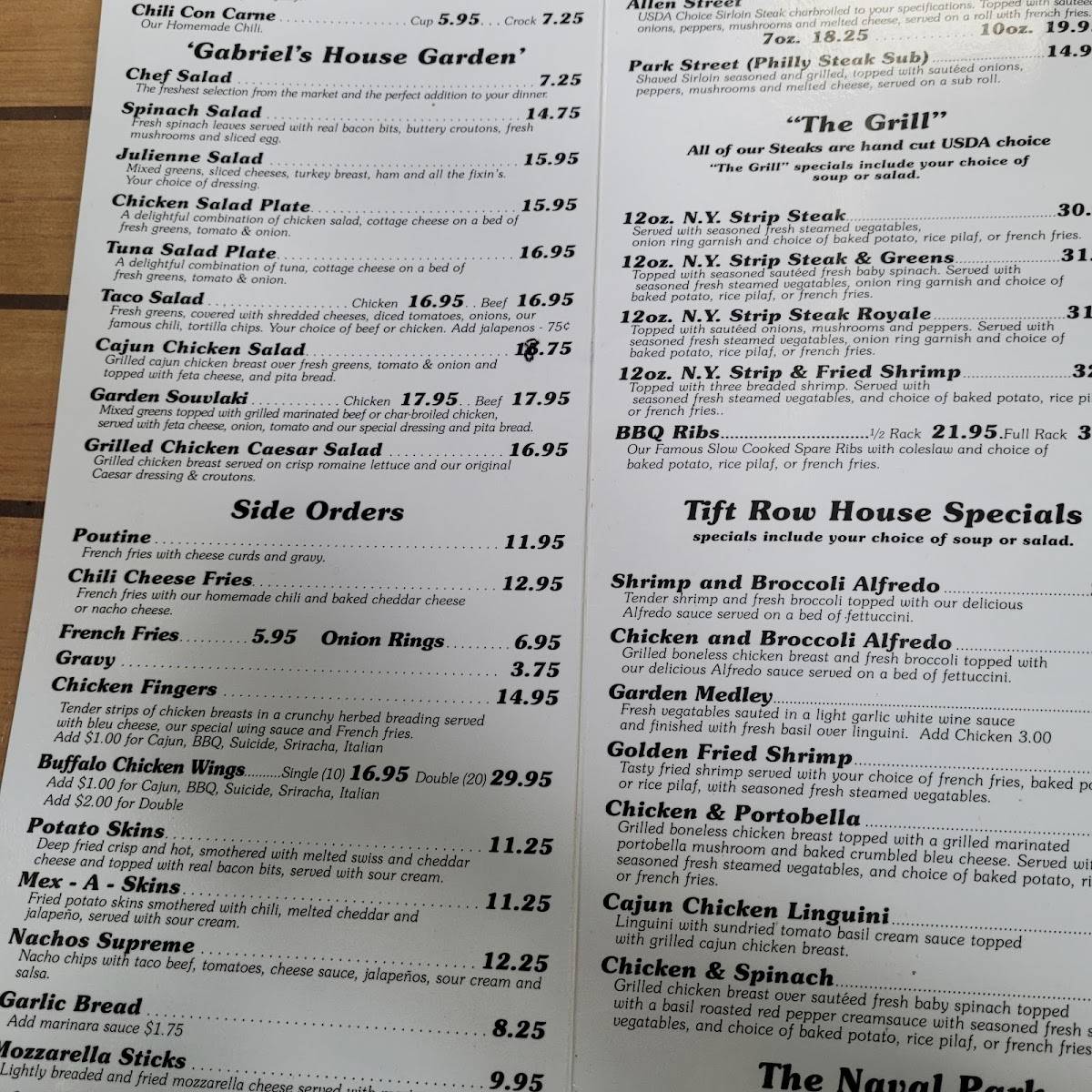 Menu at Gabriel's Gate pub & bar, Buffalo