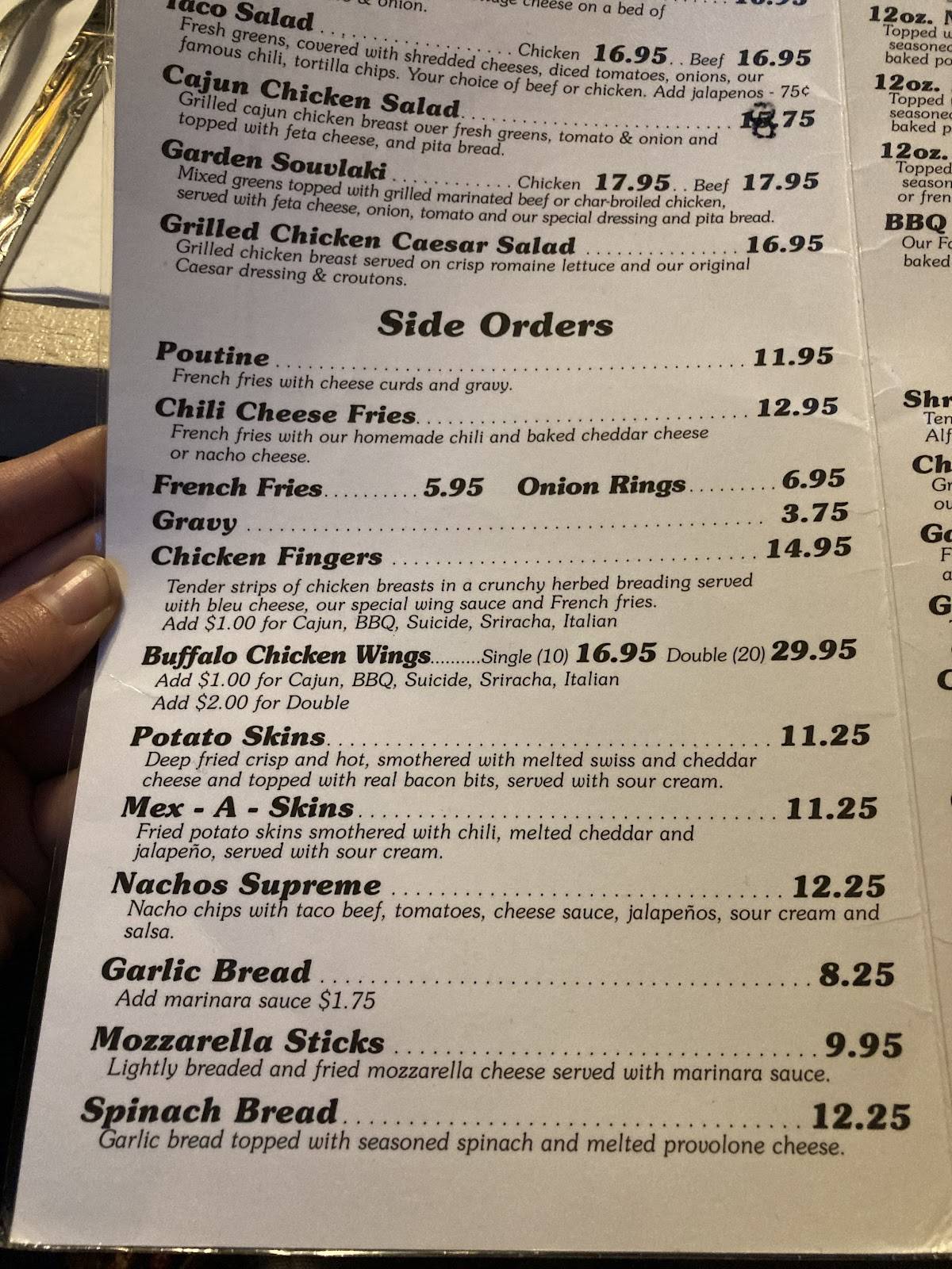 Menu at Gabriel's Gate pub & bar, Buffalo