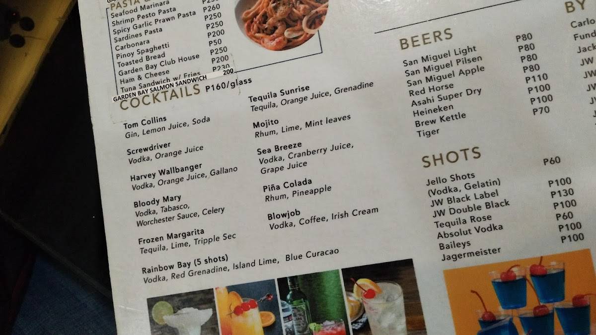 Menu at Garden Bay Restaurant & Resort, Davao City