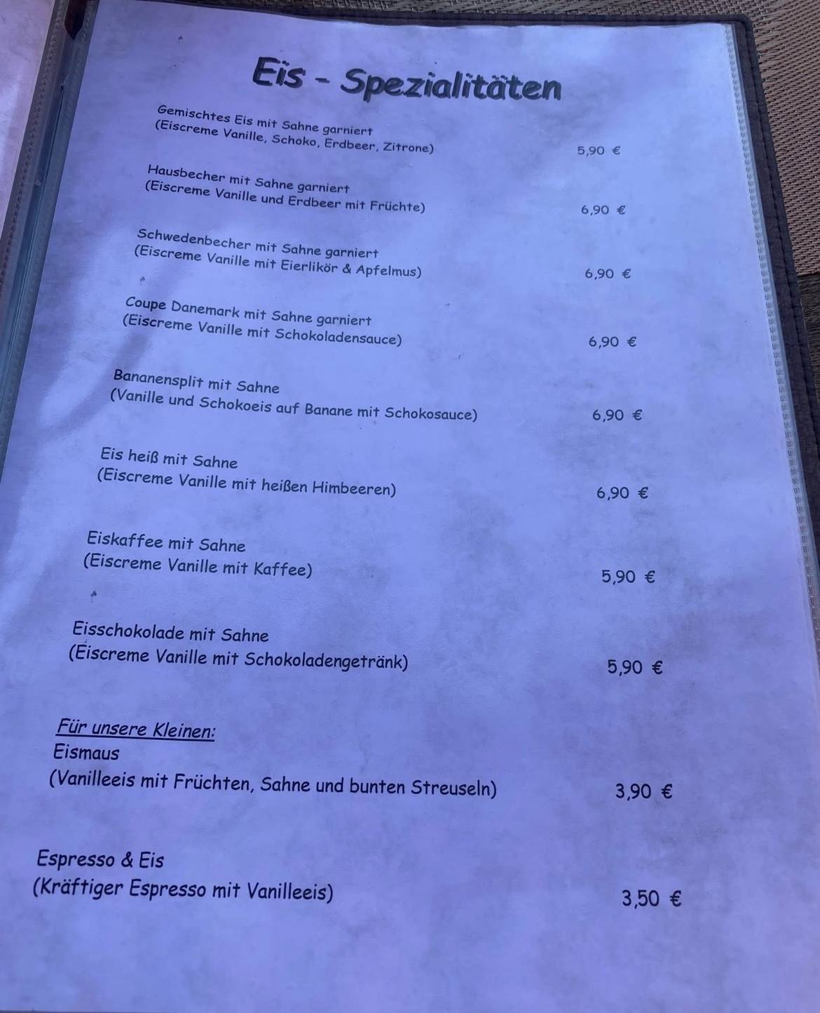 Speisekarte von Gasthof Oswald restaurant, Lalling