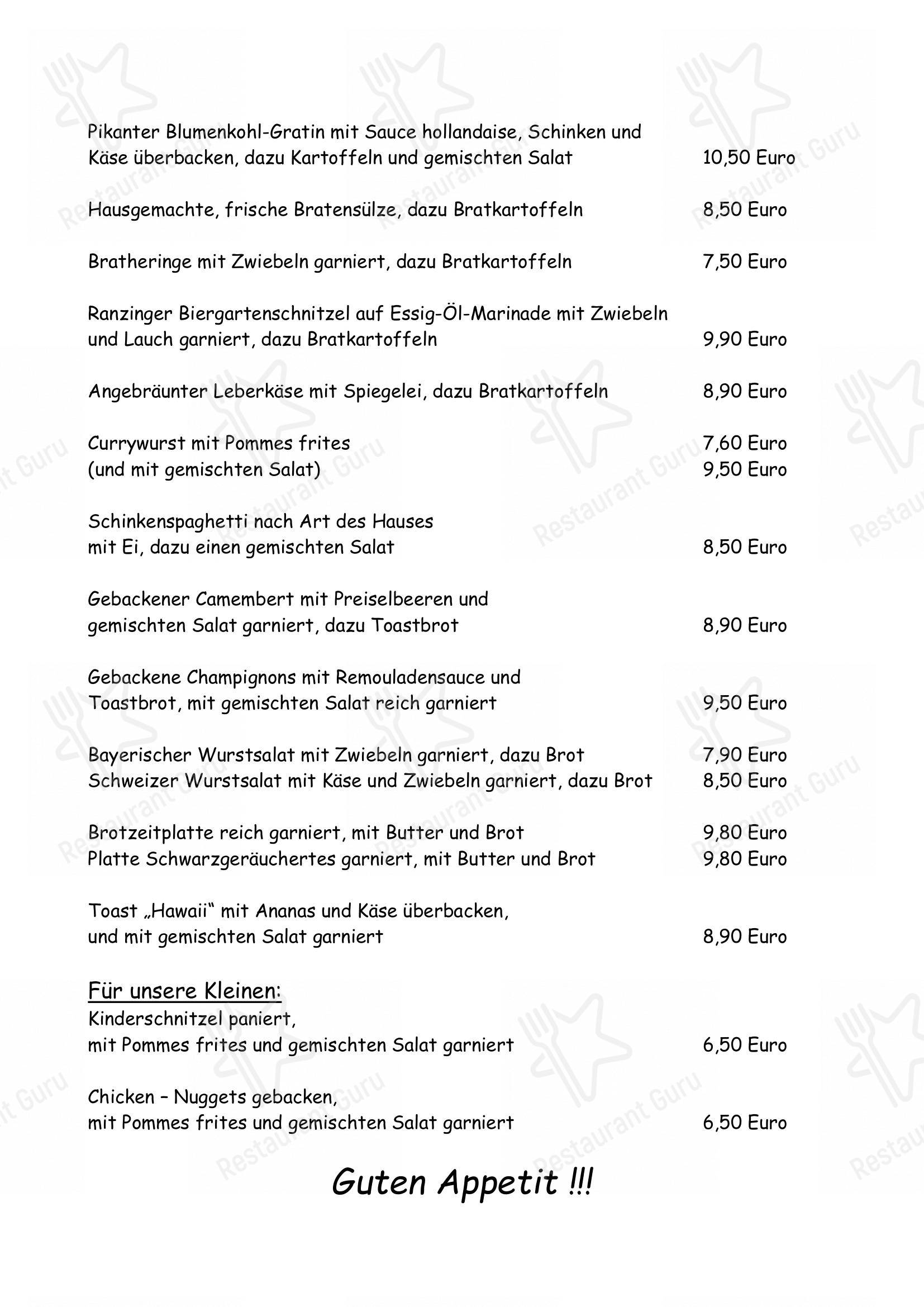 Speisekarte von Gasthof Oswald restaurant, Lalling