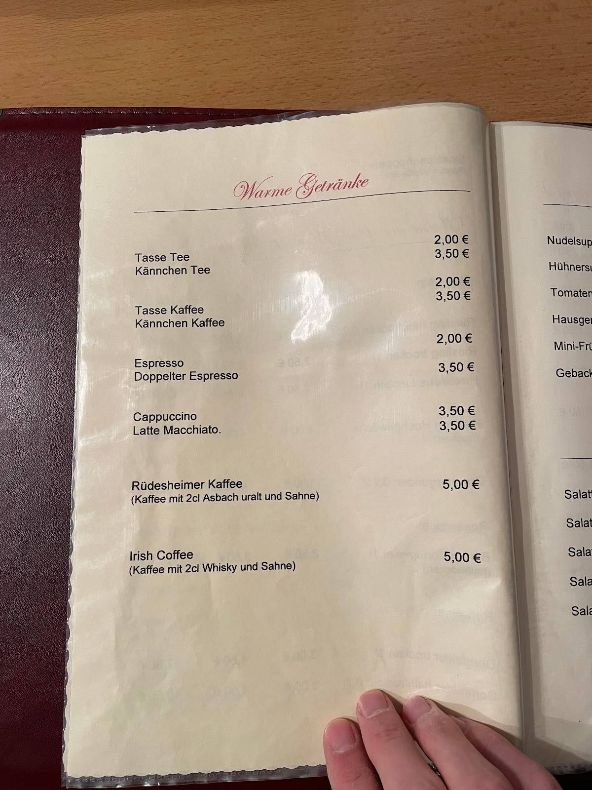 Speisekarte von Gaststätte Hessenhaus restaurant, Bingen am Rhein