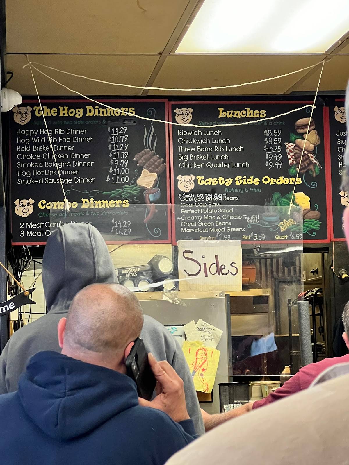 Menu at George's Happy Hog Bar-B-Q, Oklahoma City, 712 Culbertson Dr