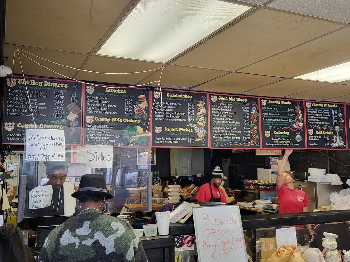 Menu at George's Happy Hog Bar-B-Q, Oklahoma City, 712 Culbertson Dr