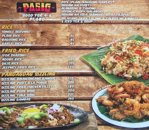 Menu at Gerry's Jeepney BBQ, Pasig, 73 E Capitol Dr