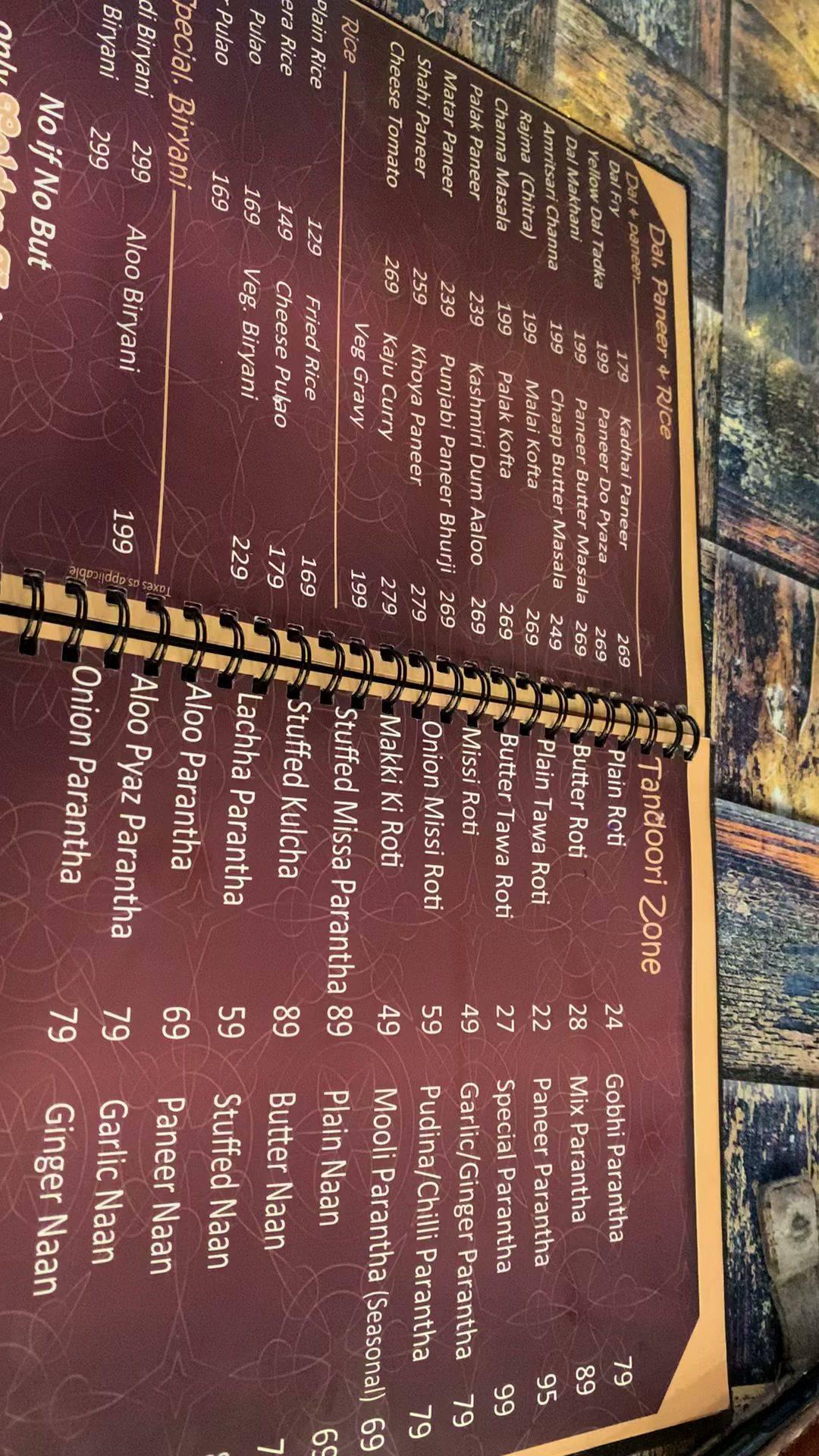 Menu at Dhaba In Derabassi Golden Hut, Gholu Majra