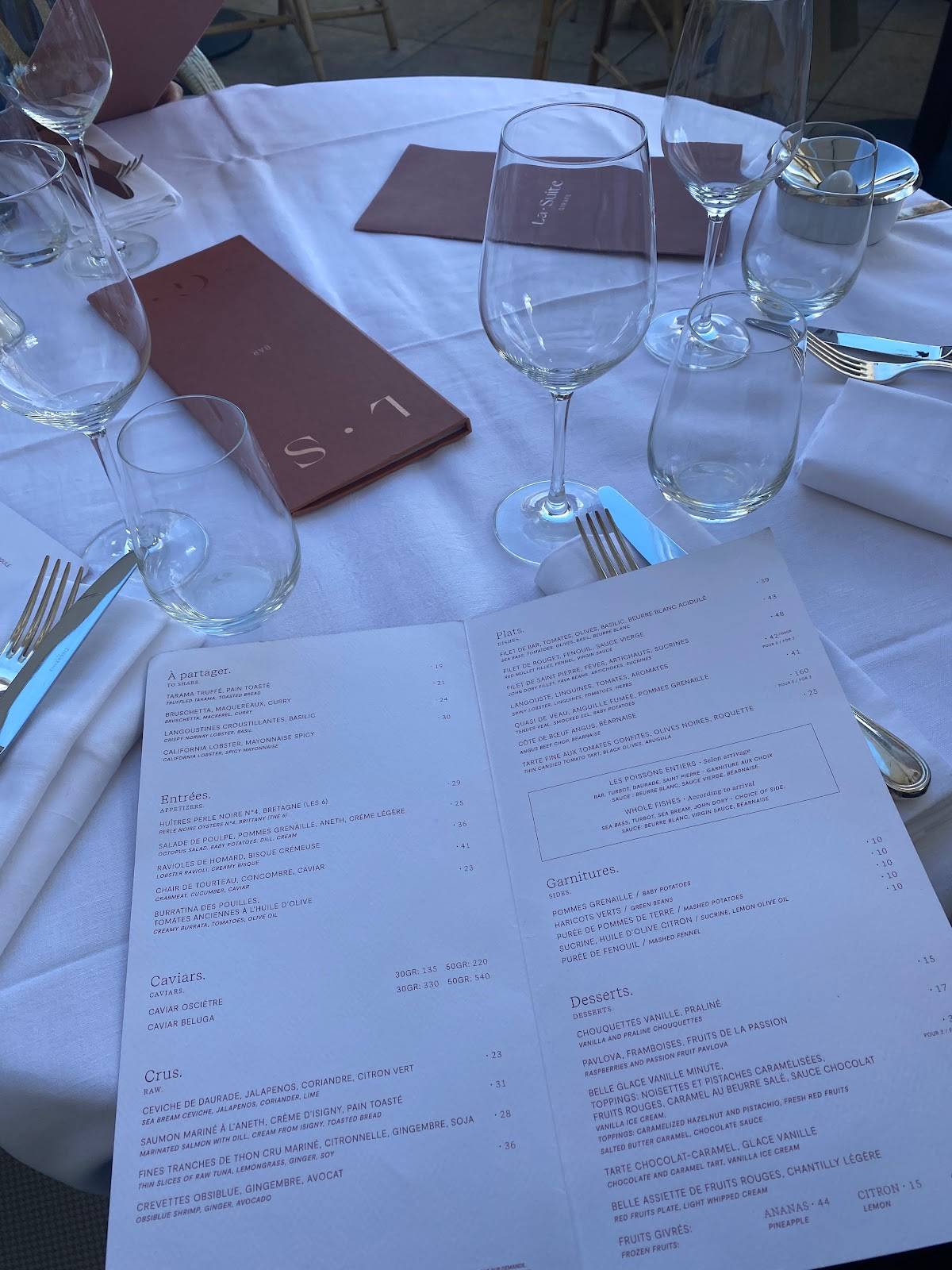 Menu at Girafe Restaurant, Paris