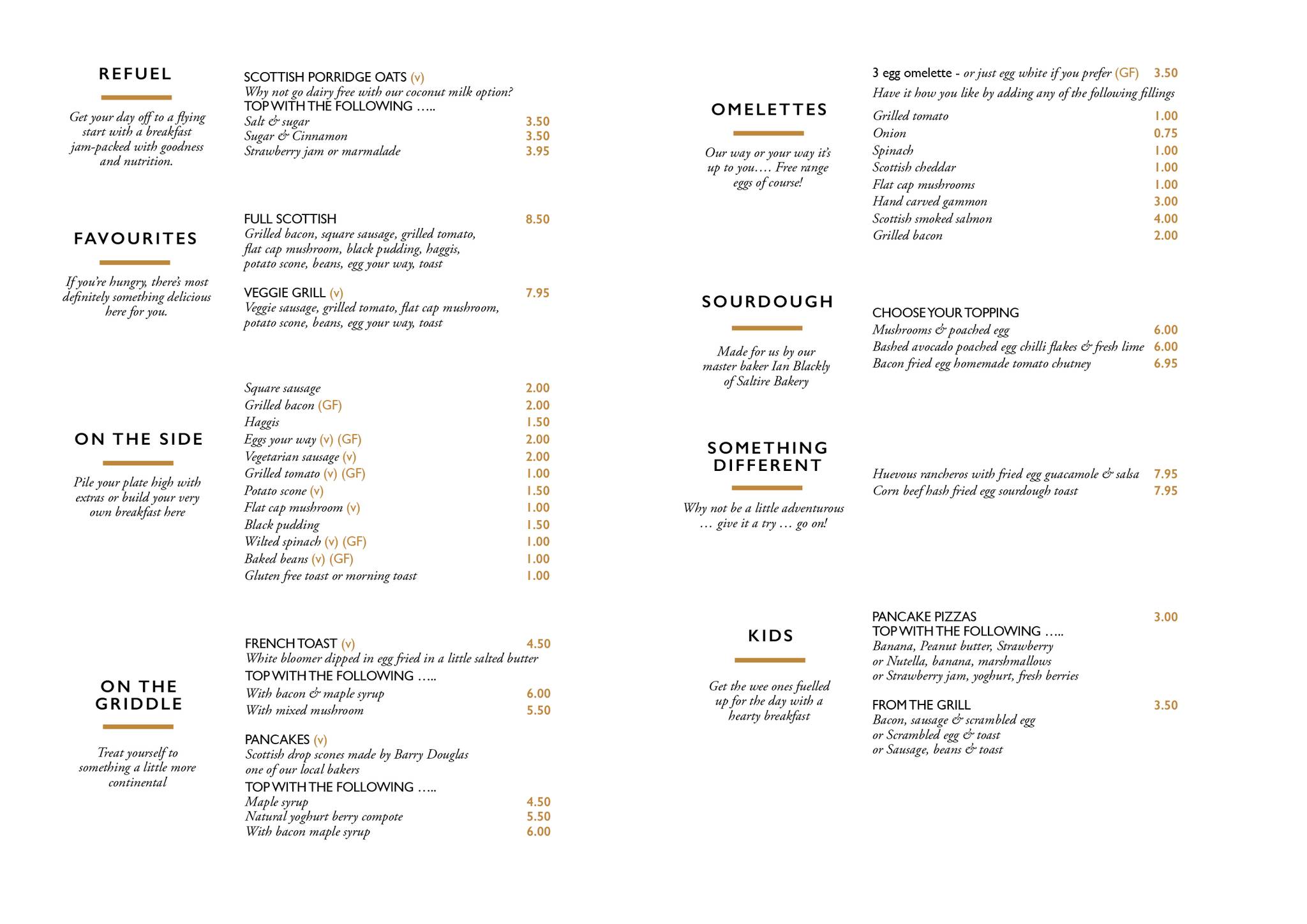 Menu at Angels Hotel Bar & Restaurant, Glasgow