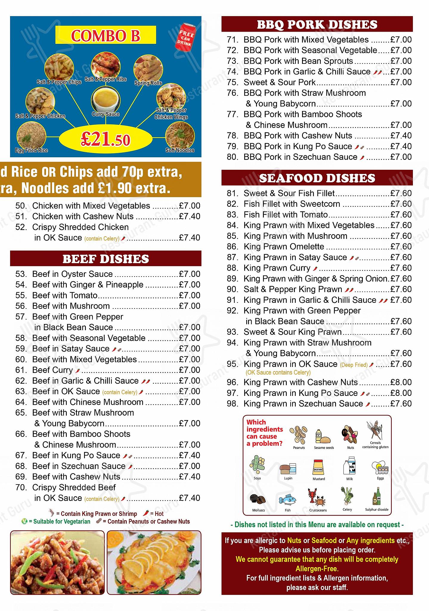 Menu at Manor Fish and Chips restaurant, Glossop