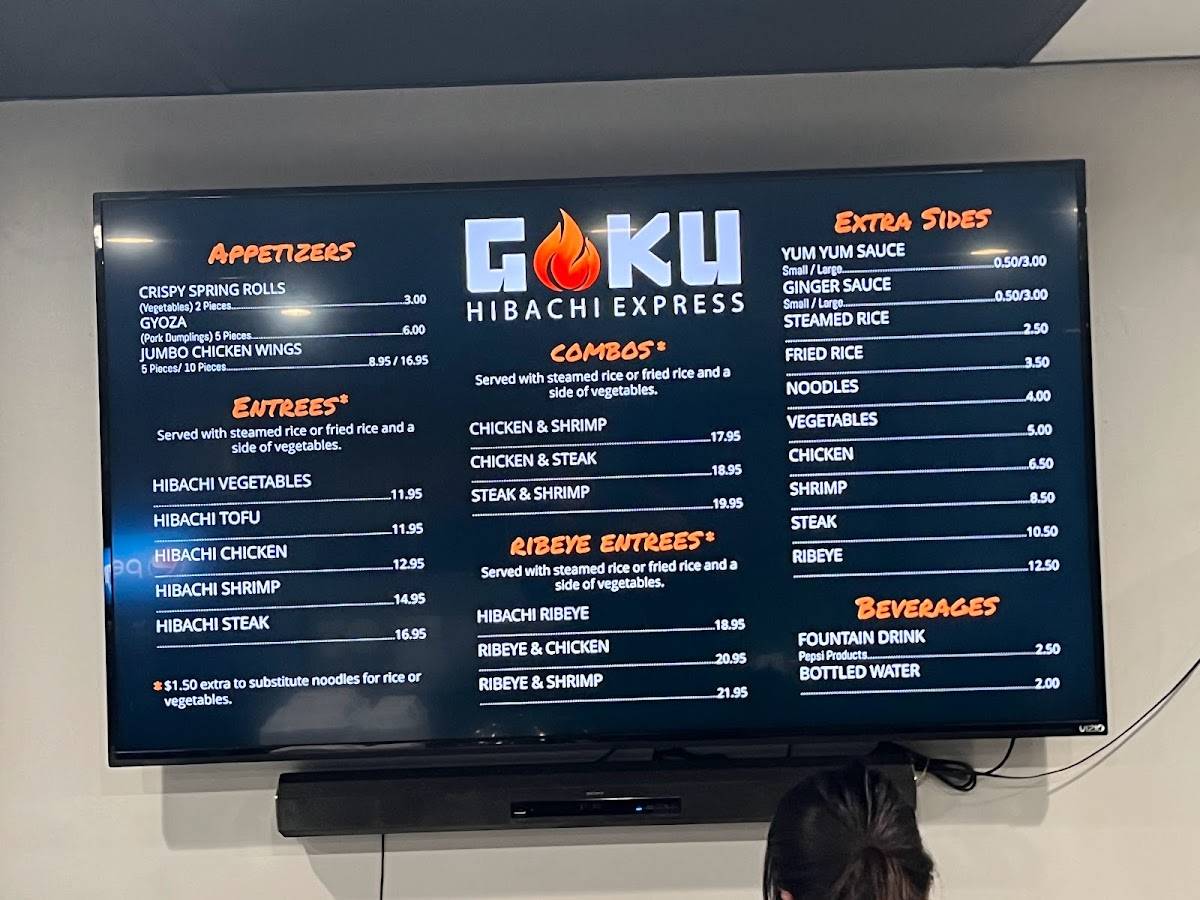 Carta del restaurante Goku Hibachi Express, Aurora