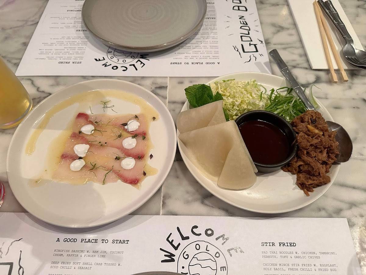 Menu at Golden Boy restaurant, Adelaide