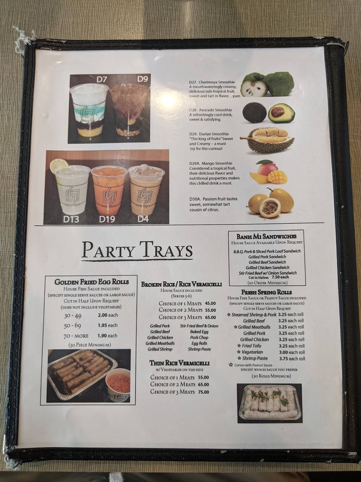 Menu at Golden Deli San Gabriel restaurant, San Gabriel