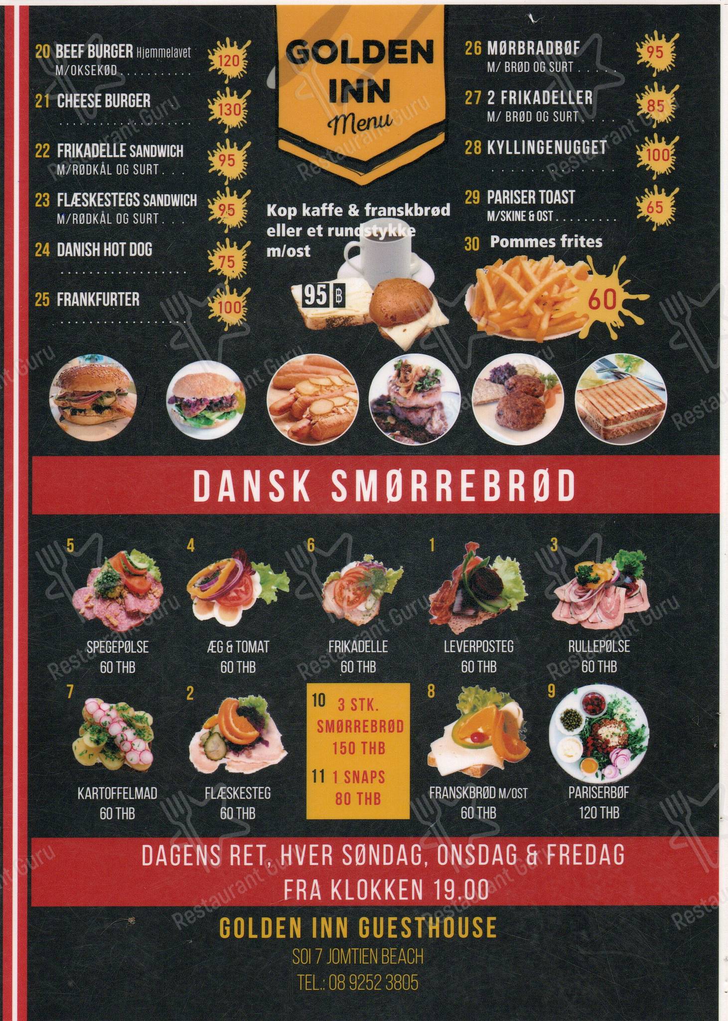 Carta de Golden Inn, Pattaya