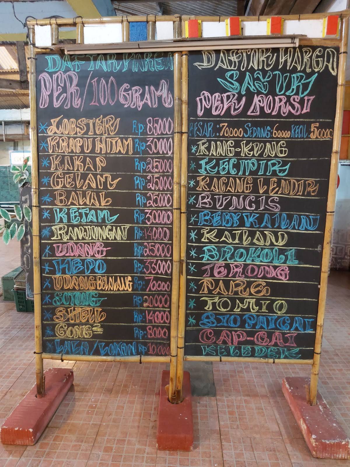 Menu at Golden Prawn 933 restaurant, Batam