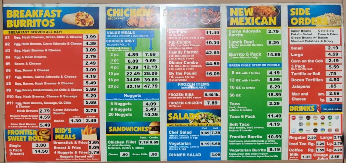 Menu at Golden Pride East BBQ, Albuquerque, Central Ave NE