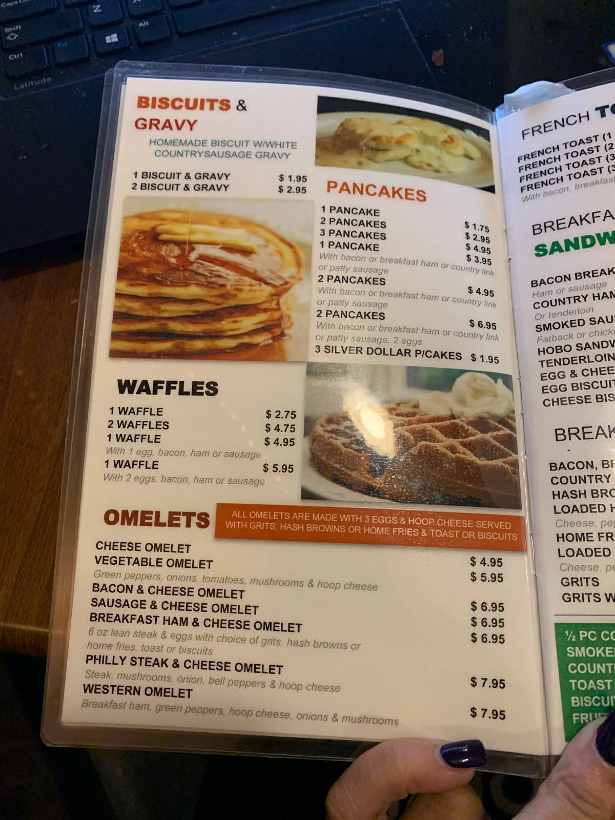 Menu at Dee's Diner restaurant, Goldsboro, W Grantham St