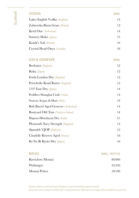 Menu at Gouqi Fine Dining Chinese Restaurant in London, London