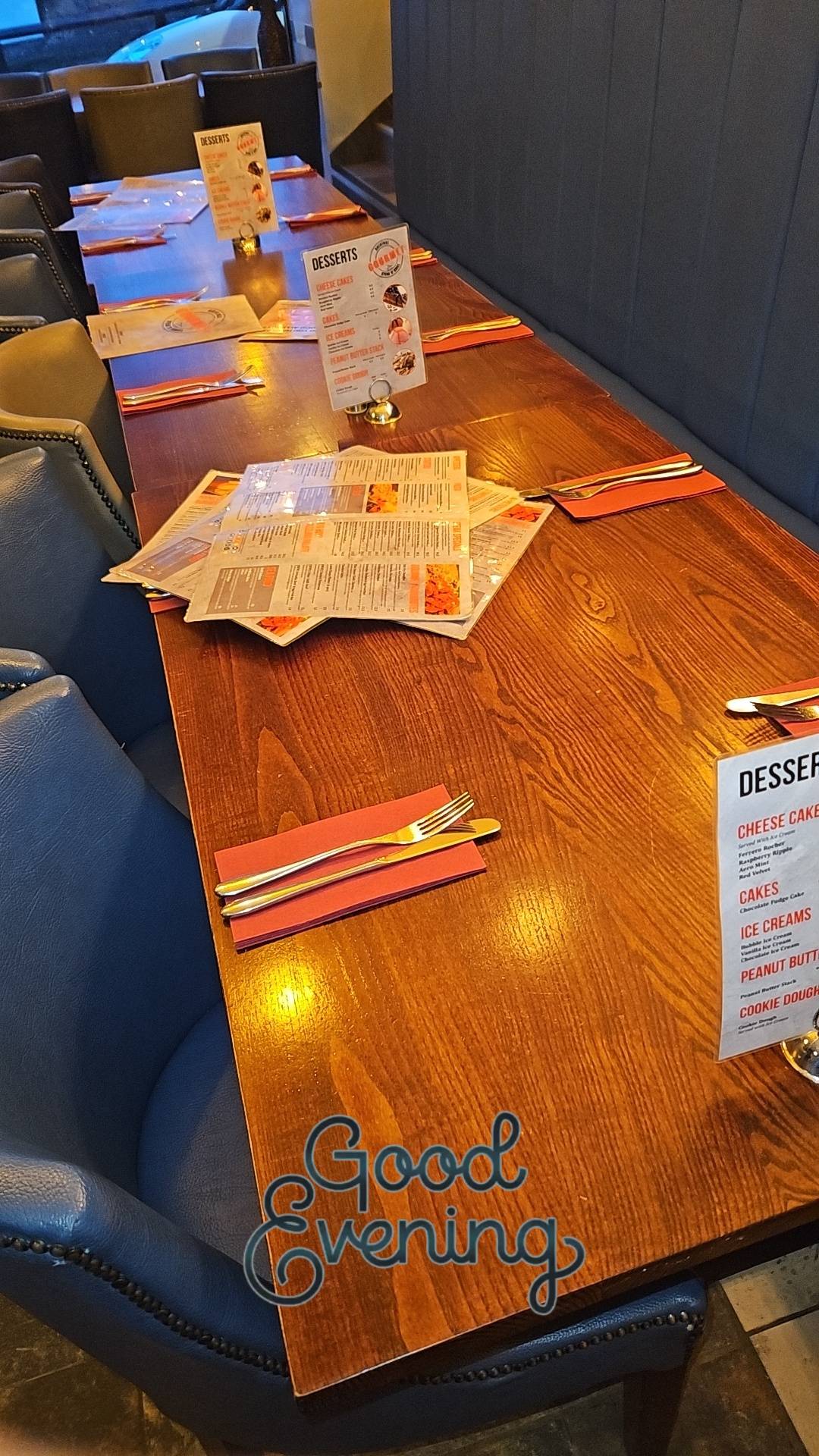 Menu at Gourmet steakhouse, Oldham