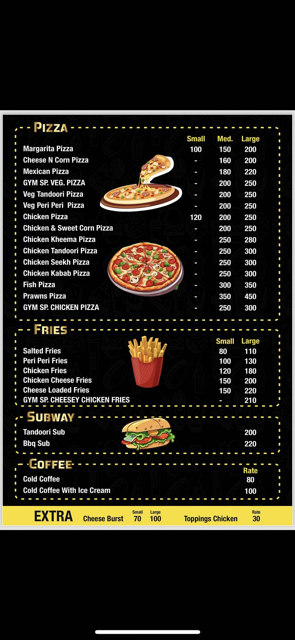 Menu at Grab Your Meal, Ahmedabad
