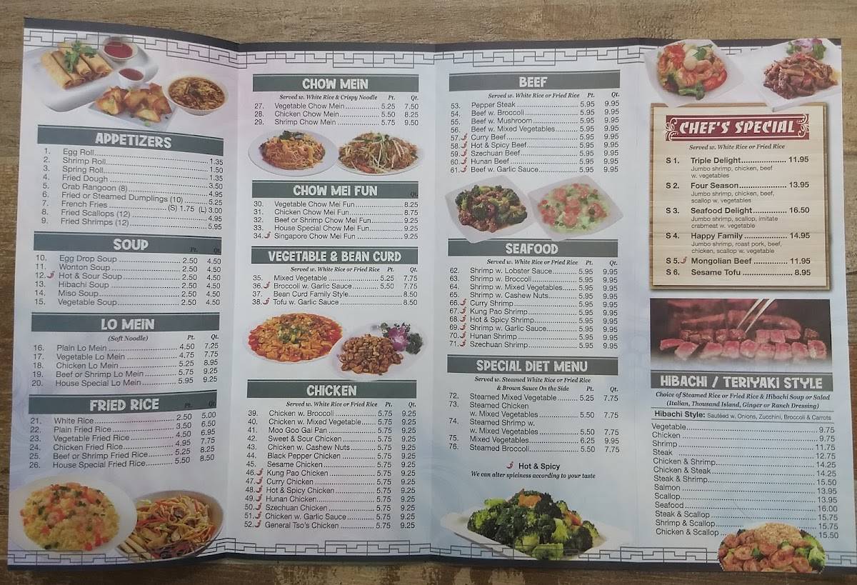 Menu at C & Z Grill restaurant, Graham