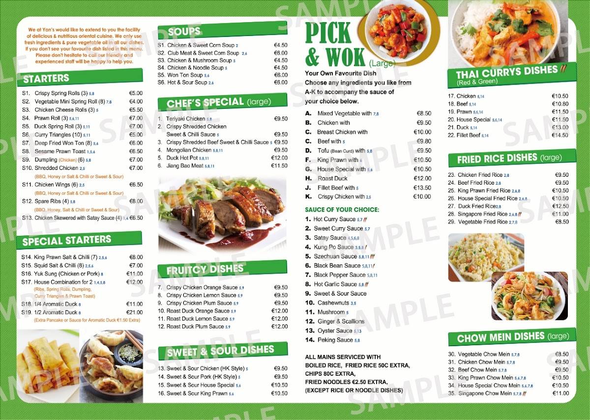 Menu at Great World Chinese Restaurant & Take Away, Muine Bheag