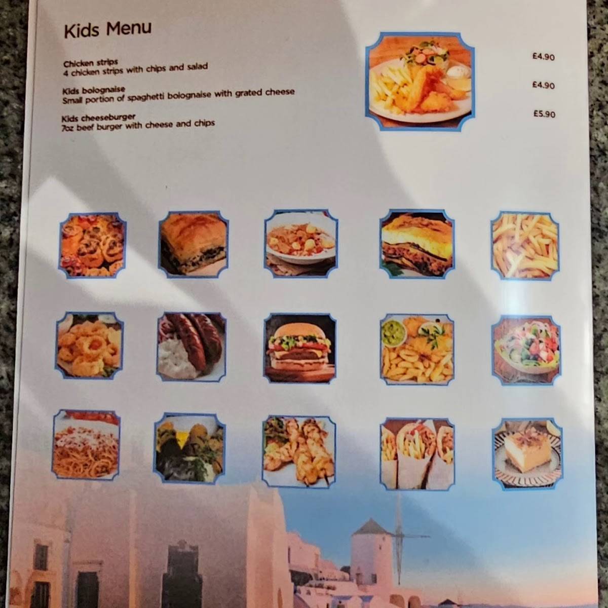 Menu at Greek Flavours restaurant, Swansea