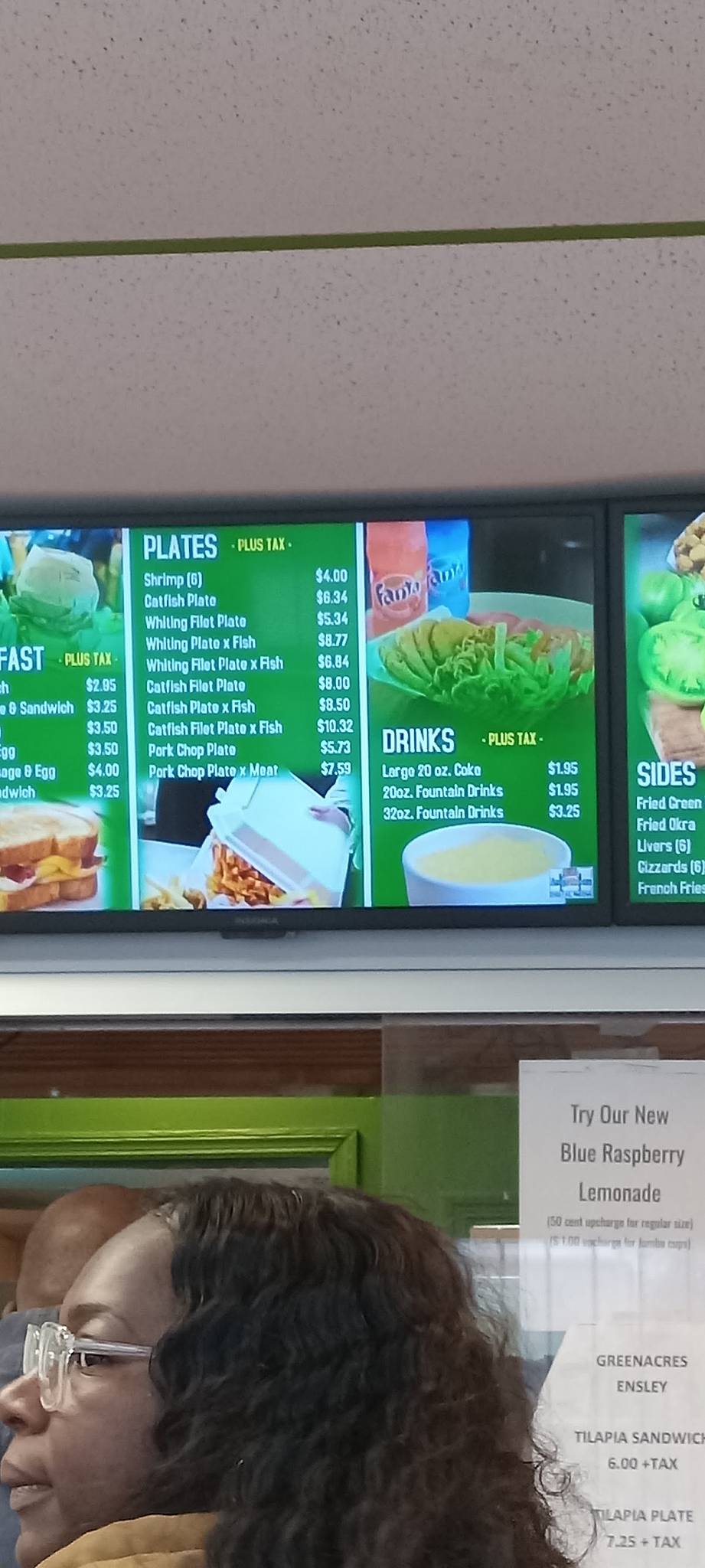 Menu at Green Acres Restaurant, Birmingham, 913 20th Street Ensley